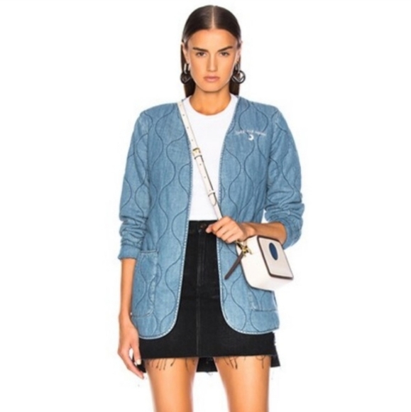 MOTHER | Jackets & Coats | Mother Puffy Denim Jacket S | Poshmark